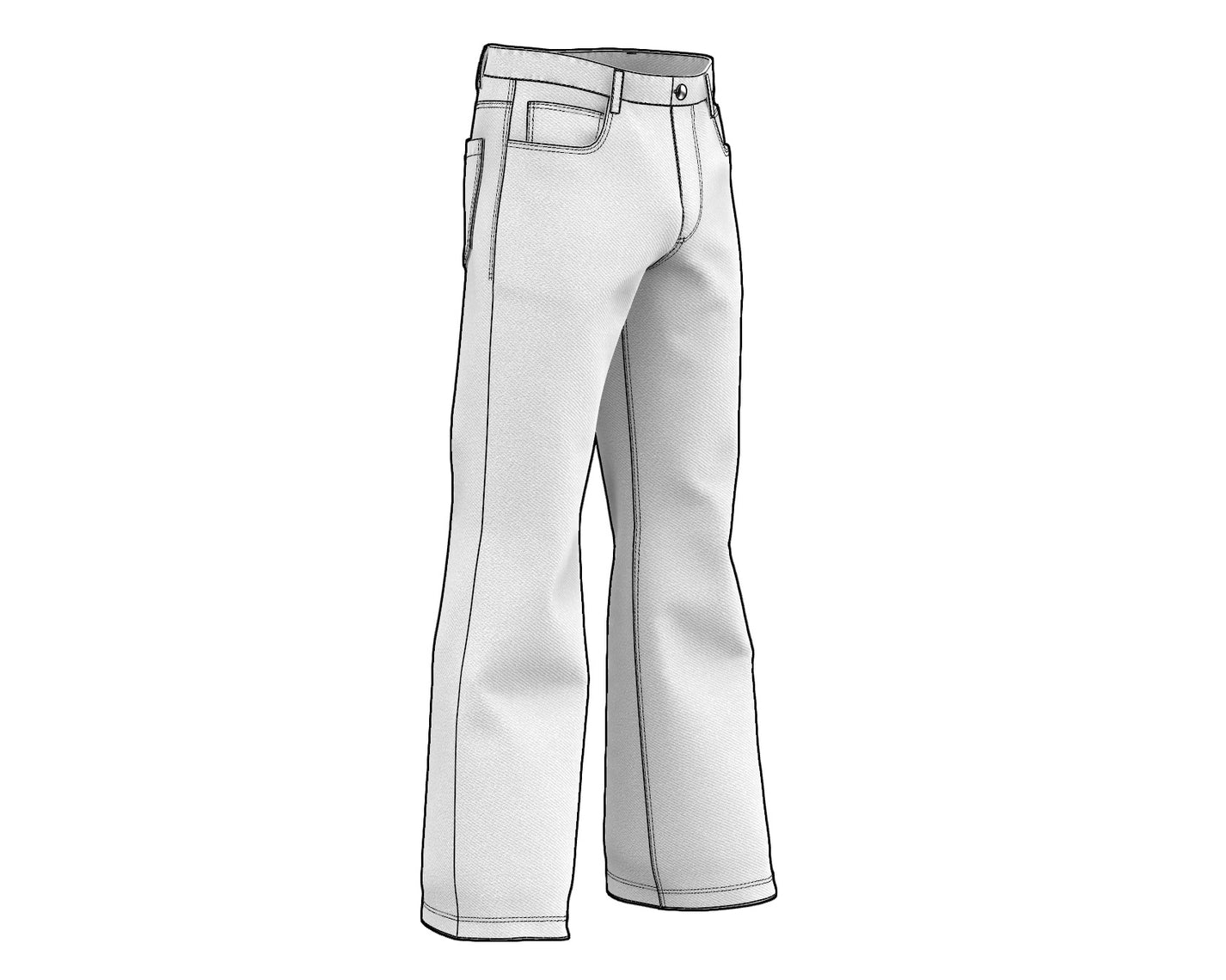 Flared Jeans / Bootcut Pants Sewing Pattern PDF for men – mascultory