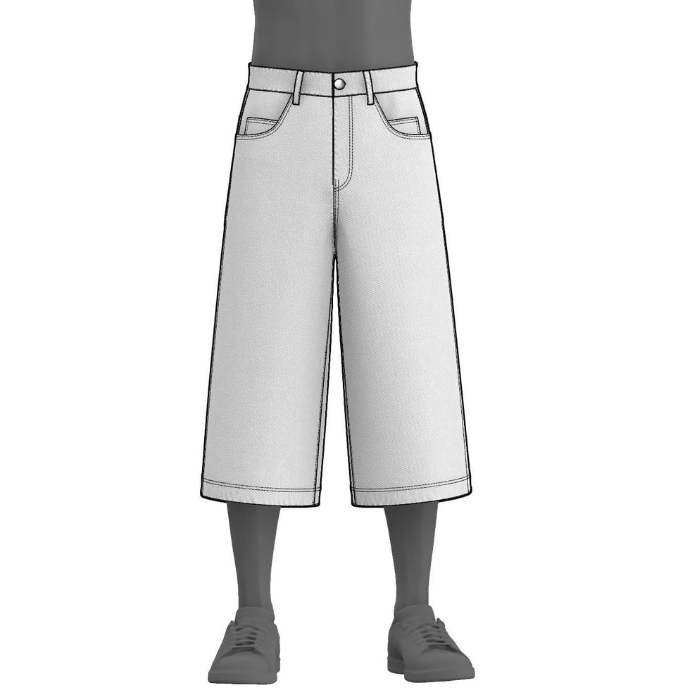 Phat Jorts Baggy Bermuda Jeans Sewing Pattern PDF for men – mascultory